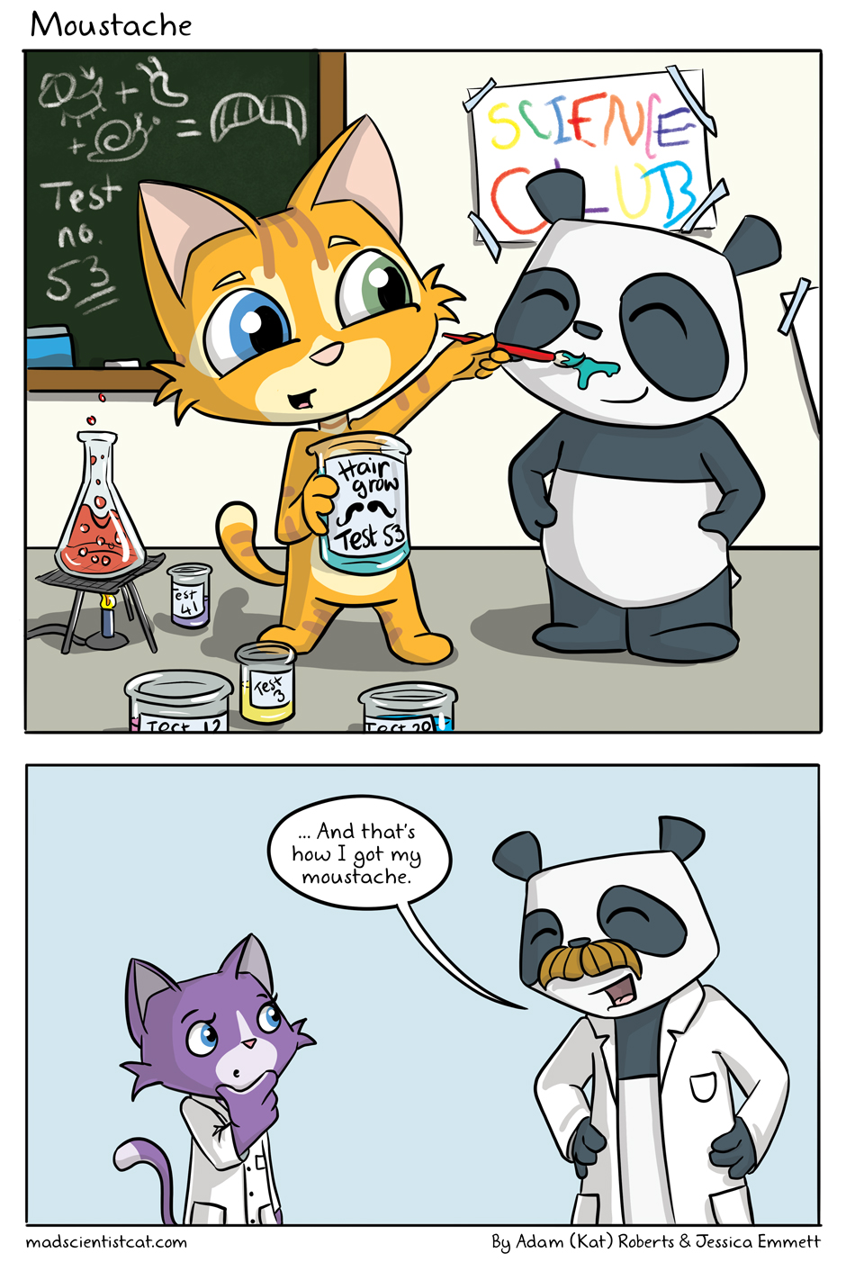 Moustache - Mad Scientist CatMad Scientist Cat