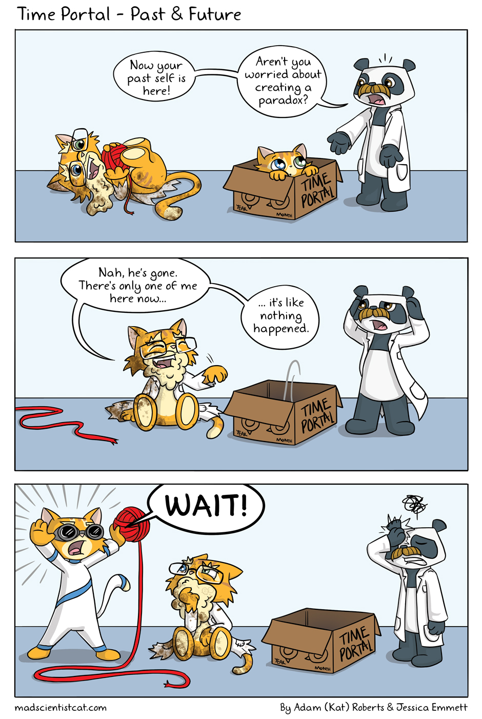 Time Portal - Past and Future - Mad Scientist CatMad Scientist Cat